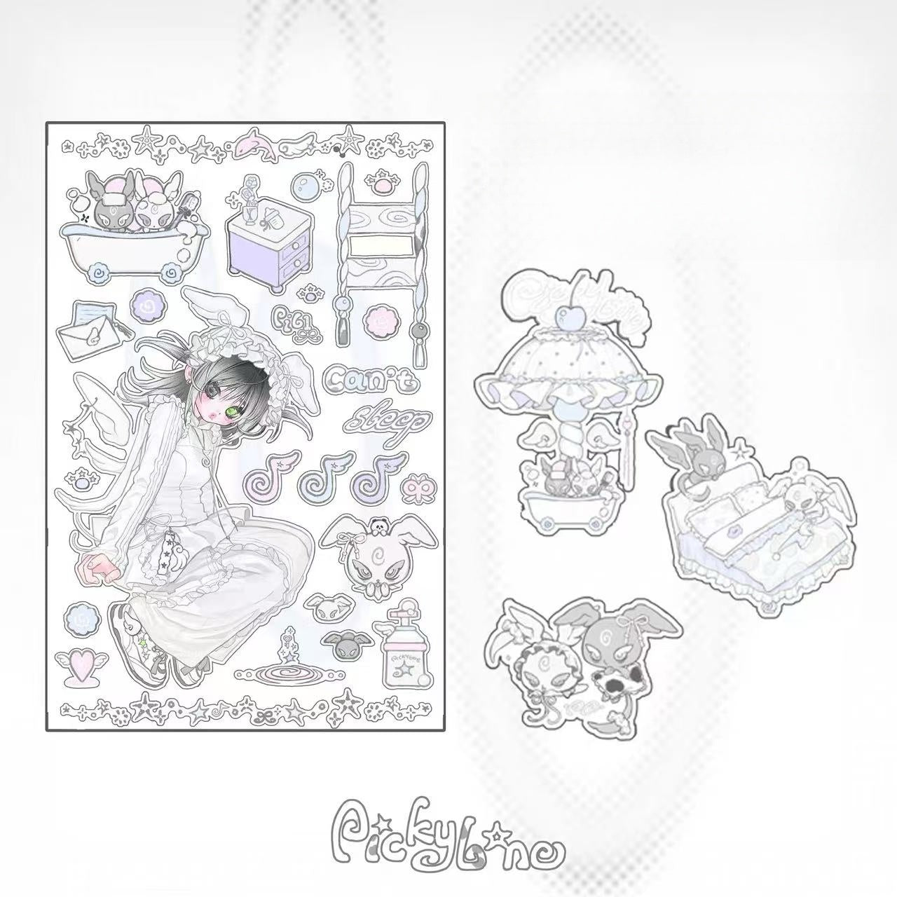 pickybone Sleepless Wings Sticker – PoemoArt
